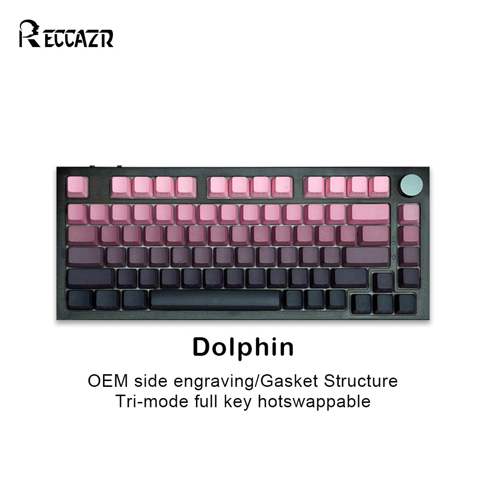 RECCAZR KW75-PRO Wireless Mechanical Keyboard, RGB, Hot-swappable, Tri