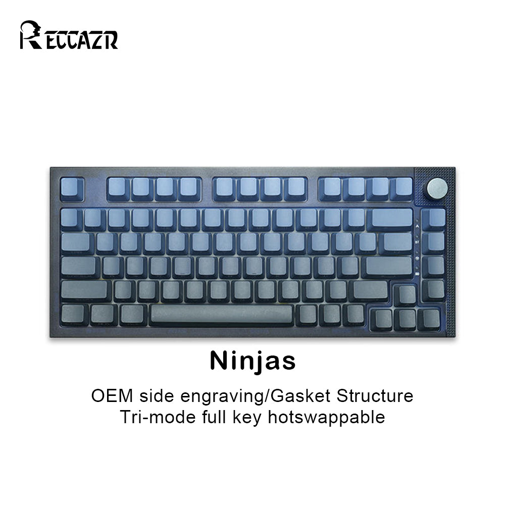 RECCAZR KW75-PRO Wireless Mechanical Keyboard, RGB, Hot-swappable, Tri
